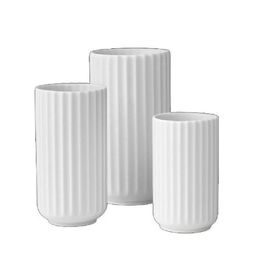 Lyngby Porcelæn Lyngby Porcelæn Dekovase Porcelain Vasen-Set Porzellan Weiß (8-10-12cm) (3-teilig)