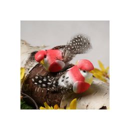 MARELIDA Tierfigur Mini Deko Vögel mit Federn Klammer Frühling Osterdeko 2