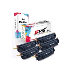SPS Tonerkartusche Druckerpapier A4 + 5x Multipack Set Kompatibel für HP LaserJet 3055