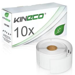 Kineco 10 Etiketten für Dymo 99012 S0722400 36x89mm