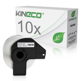 Kineco 10x Etiketten kompatibel zu Brother DK-11202, 62mm x 100mm