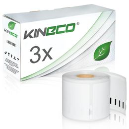 Kineco 3 Etiketten für Dymo 99014 S0722430 54x101mm