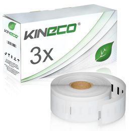 Kineco 3 Etiketten für Dymo 11352 S0722520 25x54mm