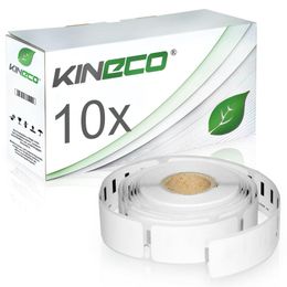 Kineco 10 Etiketten für Dymo 99017 S0722460 12x51mm