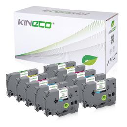 Kineco 10x Schriftband kompatibel zu Brother TZE-231 TZE-431 TZE-531 TZE-631 TZE-731