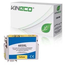 Kineco Tintenpatrone kompatibel zu Epson WF-2810 603XL C13T03A44010 XL Yellow