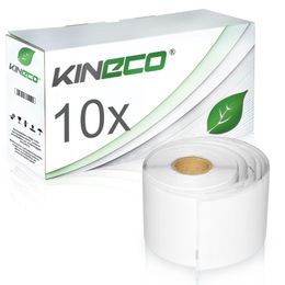 Kineco 10 Etiketten für Dymo 99019 S0722480 190x59mm