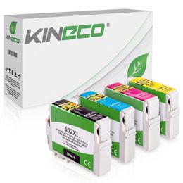 Kineco 4 Tintenpatronen kompatibel zu Epson 502XL XP-5100 XXL