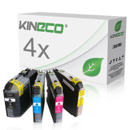 Kineco 4 Tintenpatronen kompatibel zu Brother LC-225XL LC-227XL XL
