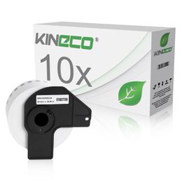 Kineco 10x Etiketten kompatibel zu Brother DK-N55224, 54mm x 30.48m