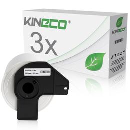 Kineco 3x Etiketten kompatibel zu Brother DK-11240, 102mm x 51mm