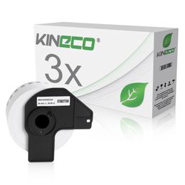 Kineco 3x Etiketten kompatibel zu Brother DK-N55224, 54mm x 30.48m