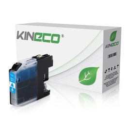 Kineco Tintenpatrone kompatibel zu Brother LC-125XLC XL Cyan