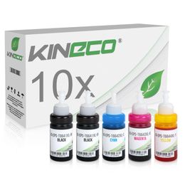 Kineco 10 Tintenpatronen kompatibel zu Epson T6641-T6644 EcoTank XL