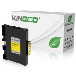 Kineco Tintenpatrone kompatibel zu Ricoh GC-41Y 405764 XL Yellow