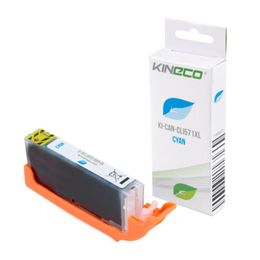 Kineco Tintenpatrone kompatibel zu Canon CLI-571CXL 0332C001 XL Cyan