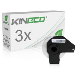 Kineco 3x Etiketten kompatibel zu Brother DK-11204, 17mm x 54mm