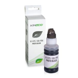 Kineco Tintenpatrone kompatibel zu Epson EcoTank 106 C13T00R140 XL Photo Schwarz