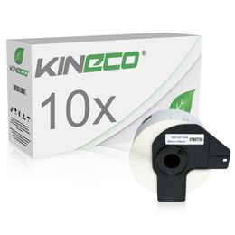 Kineco 10x Etiketten kompatibel zu Brother DK-11208, 38mm x 90mm