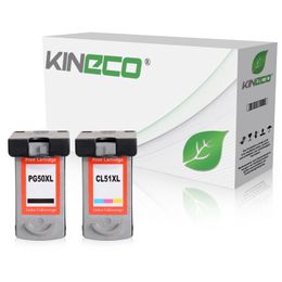 Kineco 2 Tintenpatronen kompatibel zu Canon PG-50 CL-51 HC XL