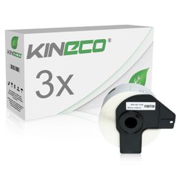 Kineco 3x Etiketten kompatibel zu Brother DK-11208, 38mm x 90mm