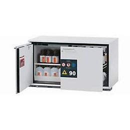 Sicherheitsunterbauschrank Typ 90 ASECOS UB-ST-90, 1 Schublade, 1 Flügeltür, Anschlag links, Front Lichtgrau, B 1102 x T 574 x H 600 mm