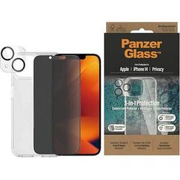 PanzerGlass™ 3-in-1 Protection Handy-Cover für Apple iPhone 14 transparent, transparent, schwarz