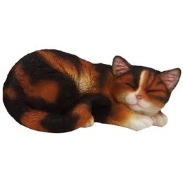 Esschert Design - Katze schlafend Rot-Schwarz - Polyresin