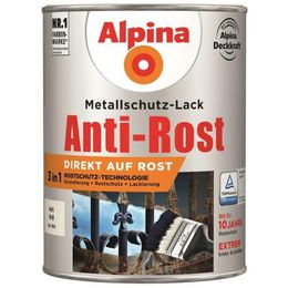 Alpina - Metallschutz-Lack Anti-Rost 25 l weiß matt Metallack Schutzlack