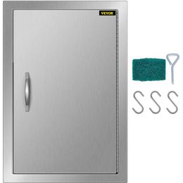 Vevor - 43x61cm Bbq Tür Badezimmer Außenküche Edelstahltür-verkleidung Mit Griff Haken