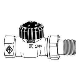 IMI Heimeier Thermostat-Ventilunterteil Standard, Durchgang, DN 10, vernickelt 2202-01.000