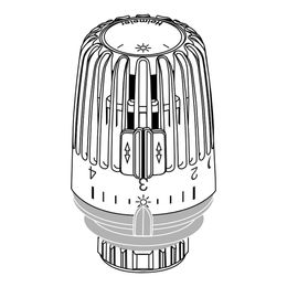 IMI Heimeier Thermostat-Kopf K weiß, mit Nullstellung 7000-00.500