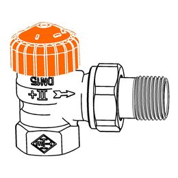 IMI Heimeier Thermostat-Ventilunterteil Eclipse, Eckform, DN 15 3931-02.000