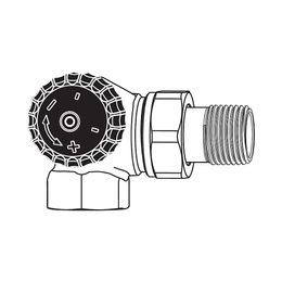 IMI Heimeier Thermostat-Ventilunterteil mit geregelt Widerstand, Winkeleck/links, DN15 2341-02.000