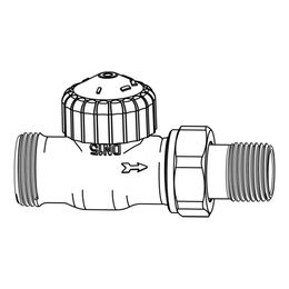 IMI Heimeier Thermostat-Ventilunterteil V-exact II, Durchgang, DN 15, Außengewinde G3/4 3720-02.000