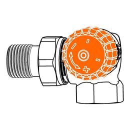 IMI Heimeier Thermostat-Ventilunterteil Eclipse, Winkeleck/rechts, DN 15 3934-02.000