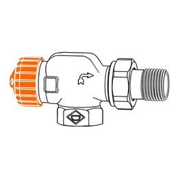 IMI Heimeier Thermostat-Ventilunterteil Eclipse, Axialform, DN 15 3930-02.000