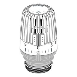 IMI Heimeier Thermostat-Kopf K weiß, Behördenausführung 6020-00.500