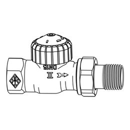 IMI Heimeier Thermostat-Ventilunterteil V-exact II, Durchgang, DN 15, vernickelt 3712-02.000