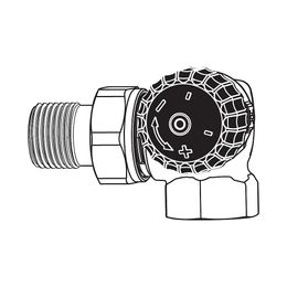 IMI Heimeier Thermostat-Ventilunterteil mit geregelt Widerstand, Winkeleck/rechts, DN15 2340-02.000