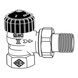 IMI Heimeier Thermostat-Ventilunterteil Standard, Eckform, DN 20, vernickelt 2201-03.000