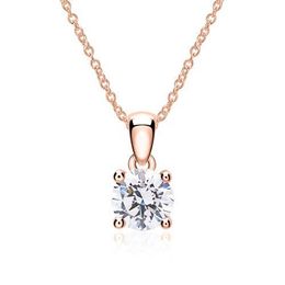 Kette aus 14K Roségold mit Brillant, lab grown