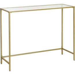 VASAGLE Konsolentabelle, 100x35x80cm, Gold