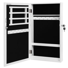 Songmics Schmuckschrank, weiß, 67 x 9,8 x 37 cm