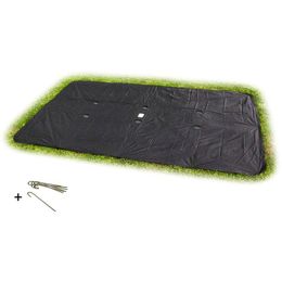 EXIT ebenerdiges Trampolin Abdeckplane rechteckig 244x427cm - Schwarz