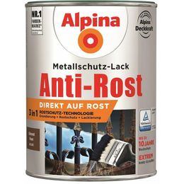 Alpina - Metallschutz-Lack Anti-Rost 25 l braun glänzend Metallack Schutzlack
