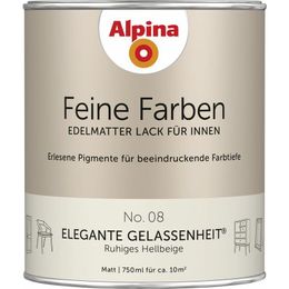 Feine Farben Lack No. 08 Elegante Gelassenheit hellbeige edelmatt 750 ml Buntlacke - Alpina