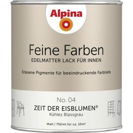 Feine Farben Lack No. 04 Zeit der Eisblumen blassgrau edelmatt 750 ml Buntlacke - Alpina