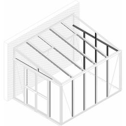 Vitavia Nachrüstsatz, Stabilitätsverstärkung für Gewächshäuser Helena 10200 und Athena 10200 aluminium eloxiert für Gewächshäuser Helena 10200 und Athena