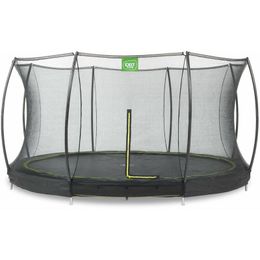 EXIT Silhouette Bodentrampolin ø427cm mit Sicherheitsnetz - schwarz